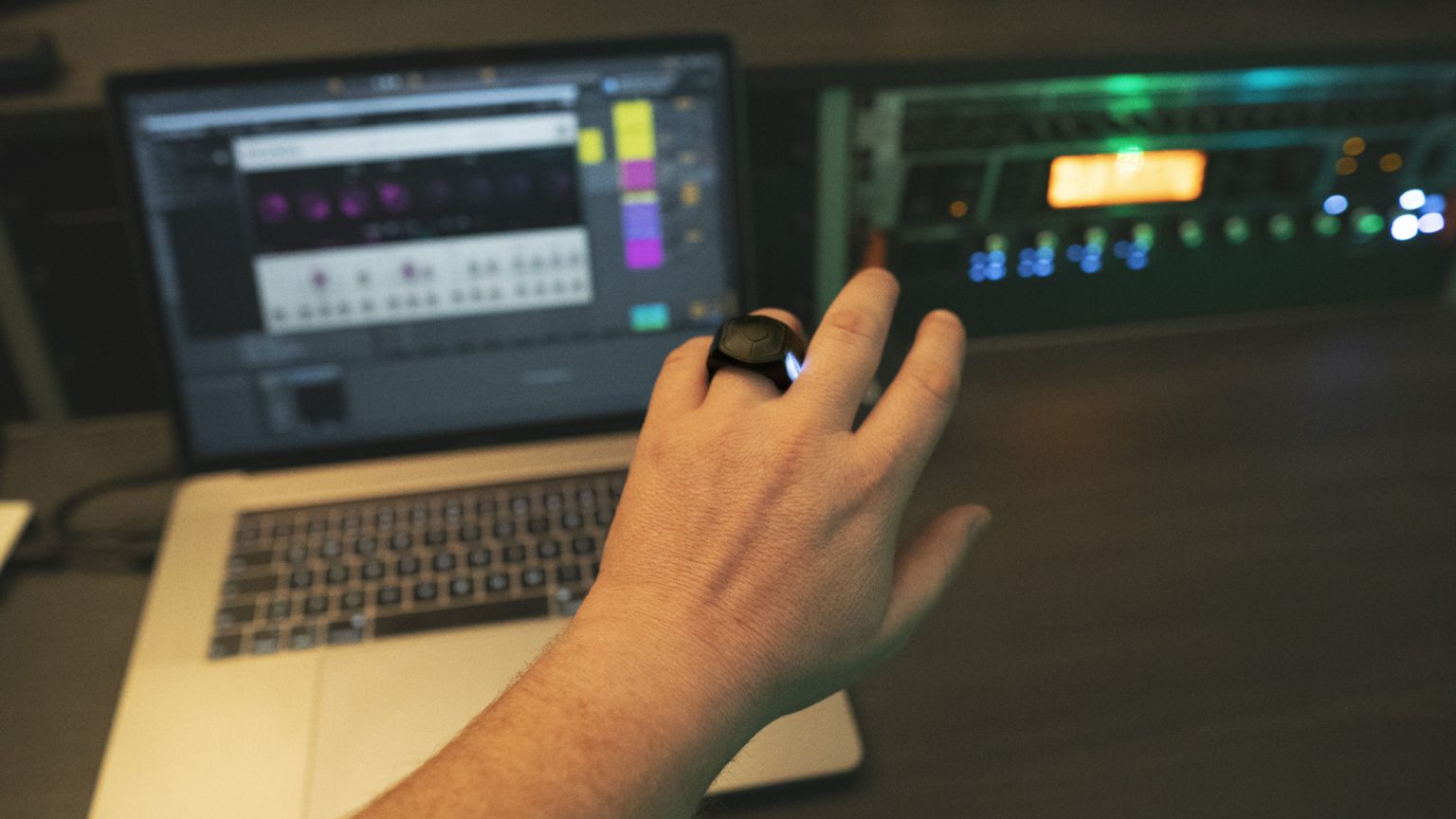 Genki Instruments Wave Ring Controller in my Studio